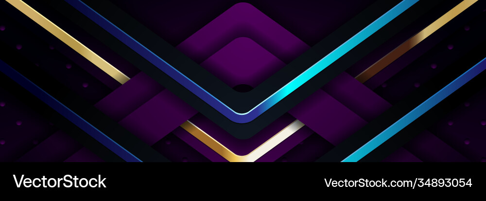 Gold Abstract Banner Background Royalty Free Vector Image