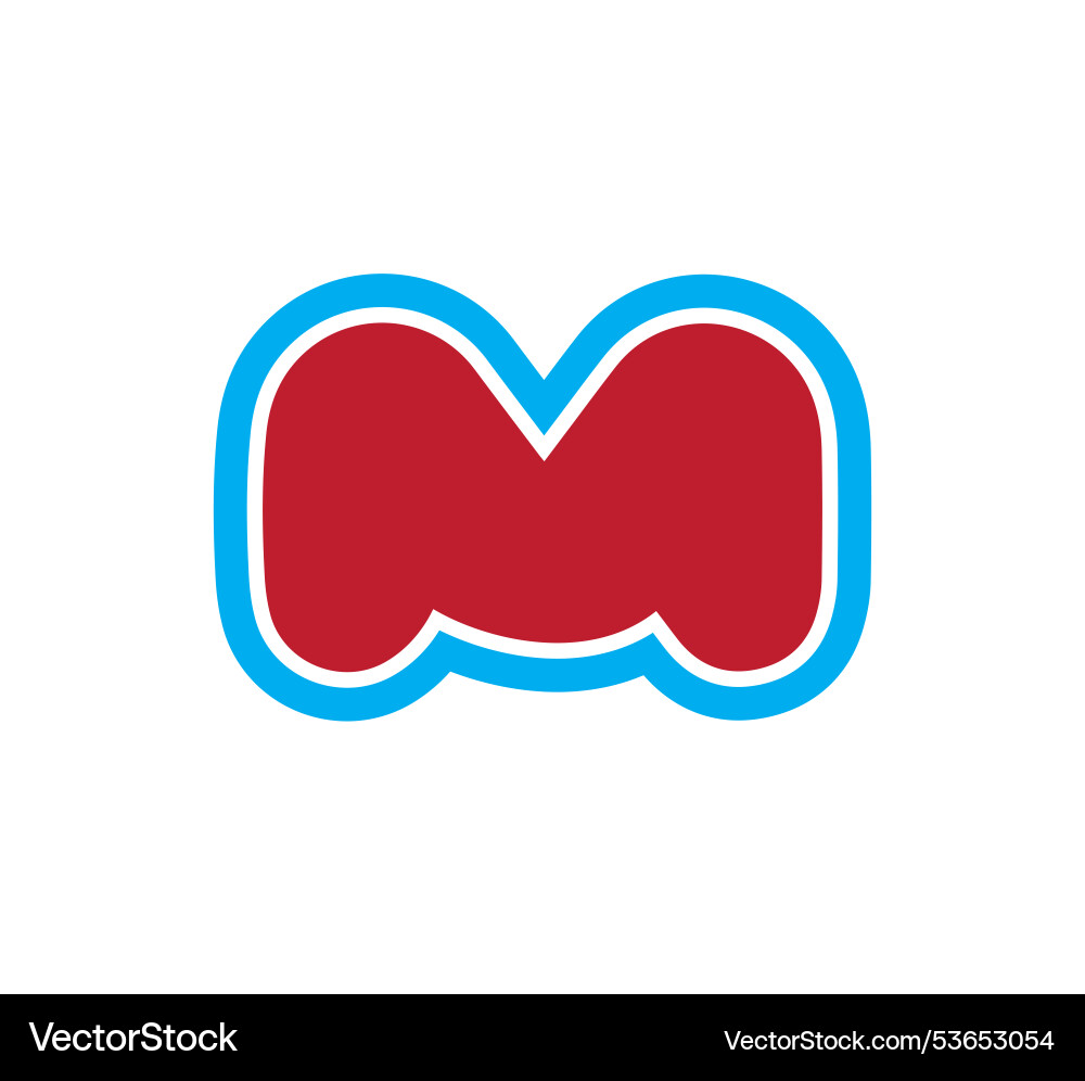 Initial mm letter logo design template Royalty Free Vector