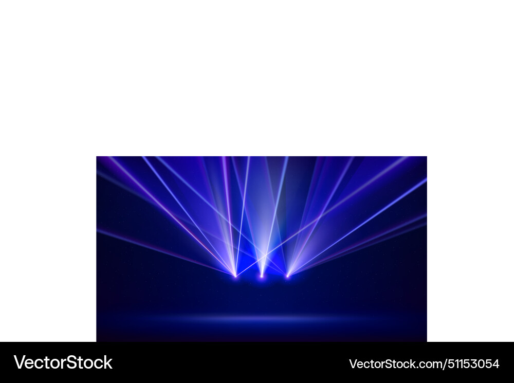 Laser light show bright led beams dj strobe Vector Image