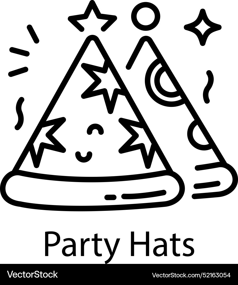 Party hats Royalty Free Vector Image - VectorStock