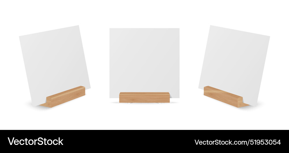 Realistic white blank square paper sheet card Vector Image