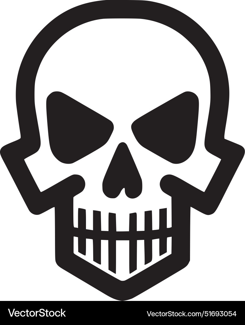 Skull - minimalist and simple silhouette Vector Image