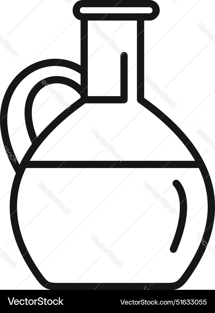 Chemistry flask containing liquid icon showing Vector Image