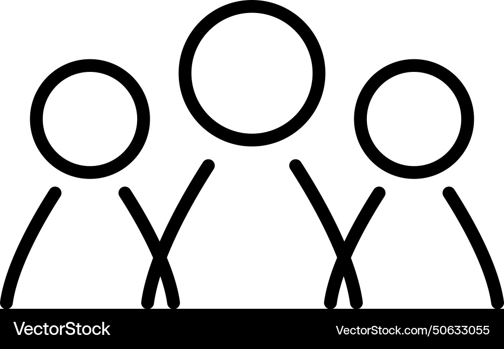 Community icon line design template isolated Vector Image