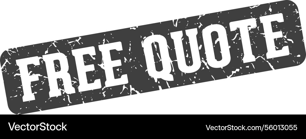 Free quote rectangular sign stamp Royalty Free Vector Image