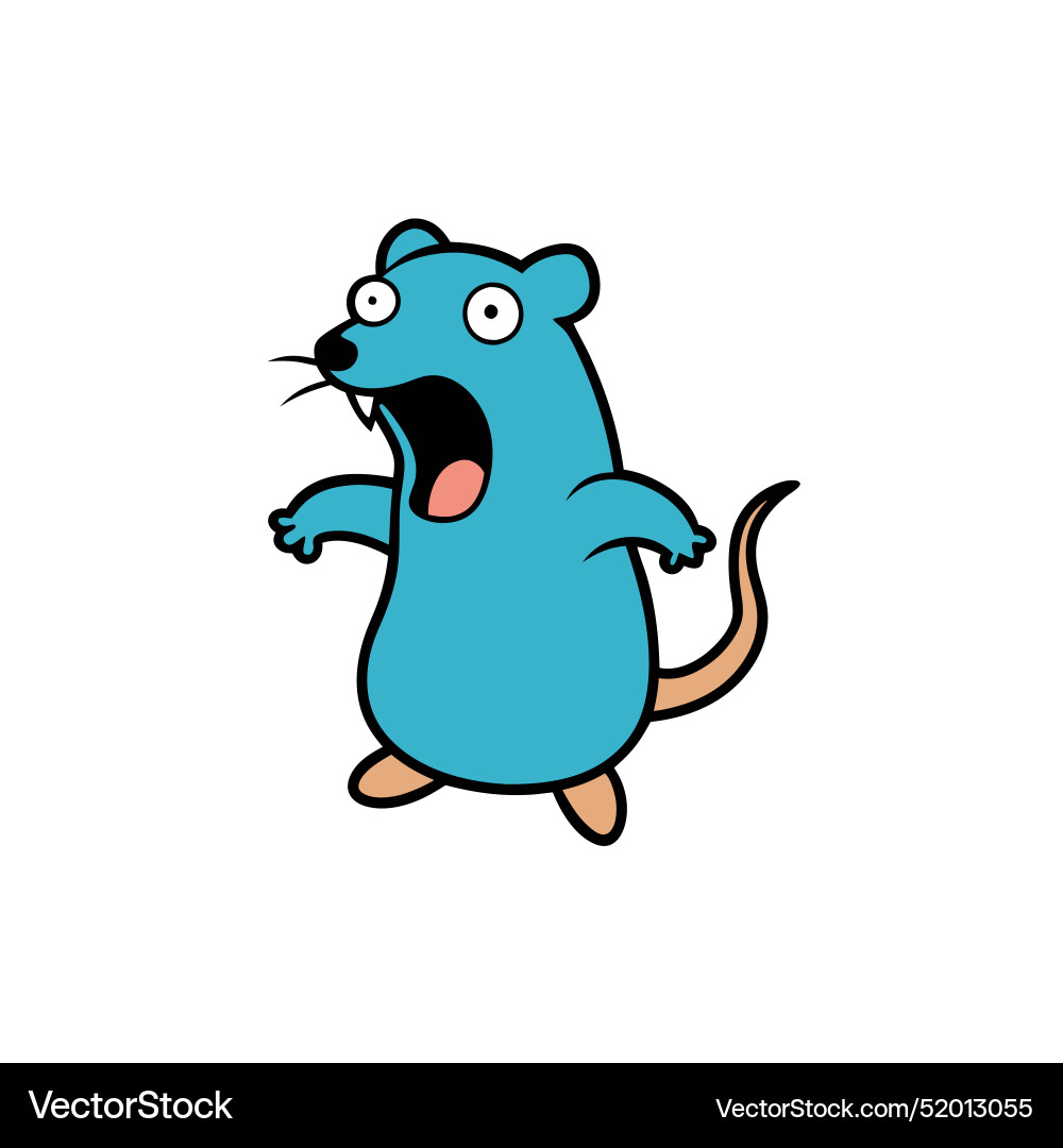 Galapagos rice rat mouse play icon Royalty Free Vector Image