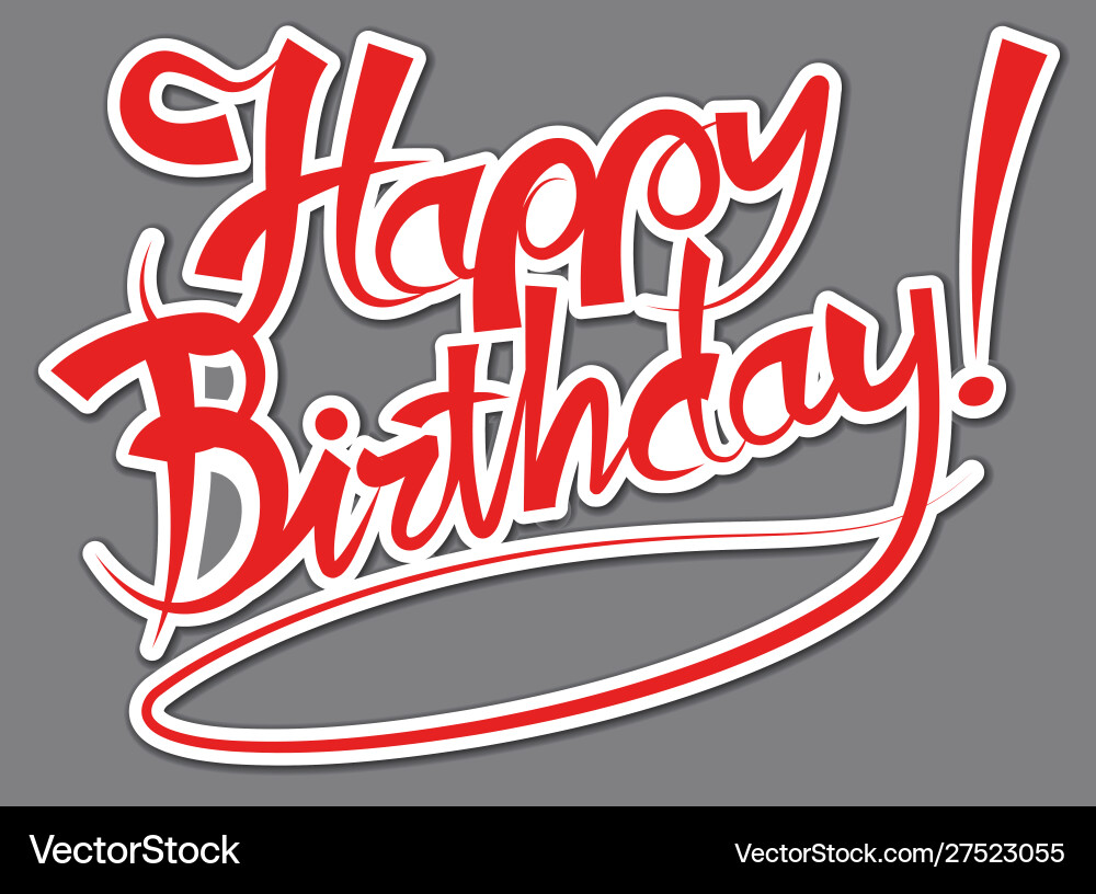 Happy birthday sticker Royalty Free Vector Image