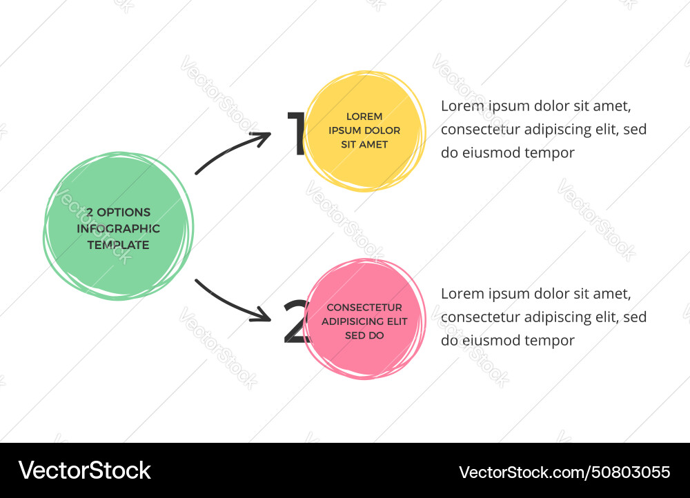 Infographic template with 2 elements Royalty Free Vector