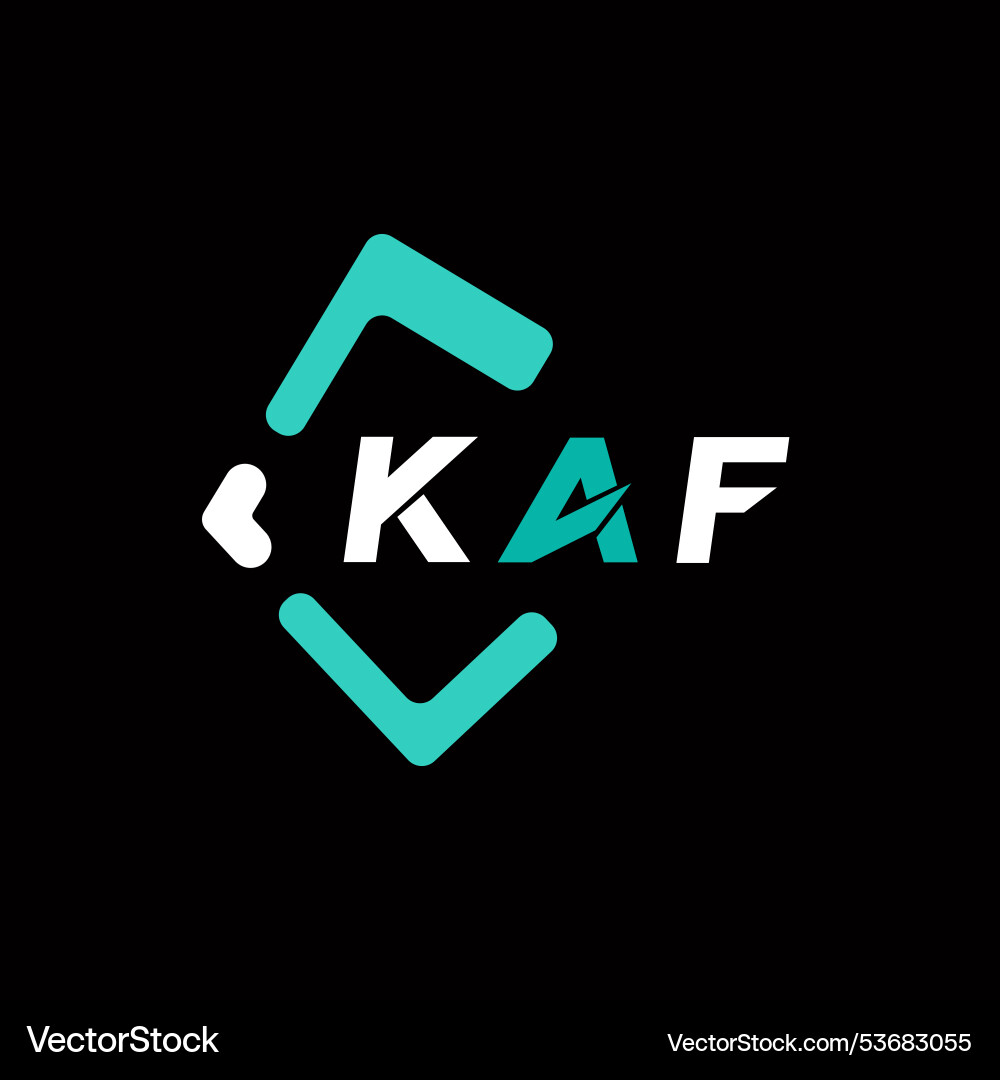 Kaf creative minimalist letter logo kaf unique Vector Image