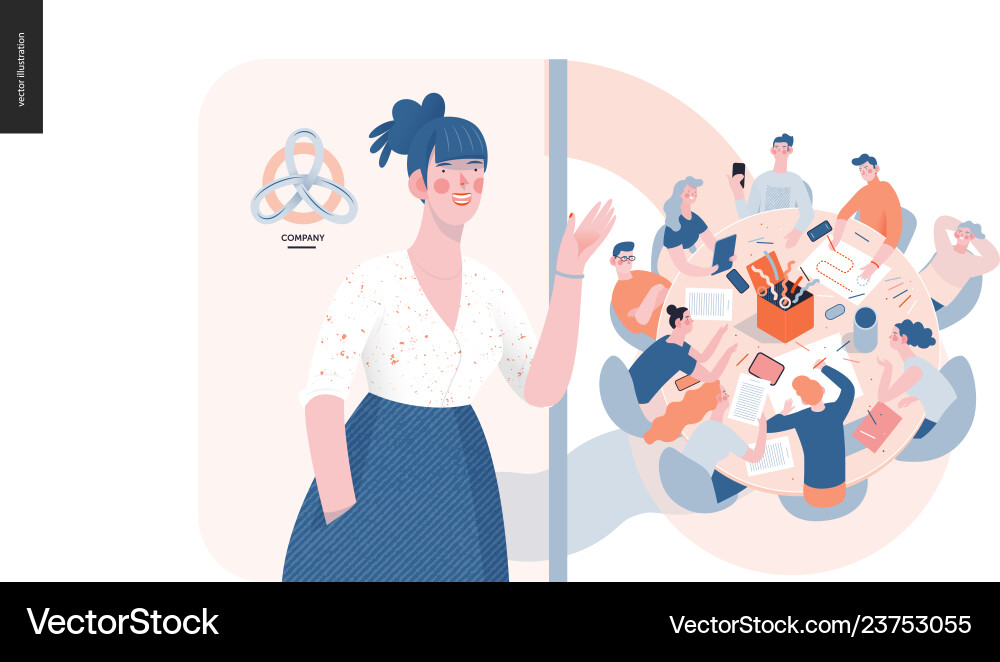 Modern Team Collaboration Royalty Free Vector Image