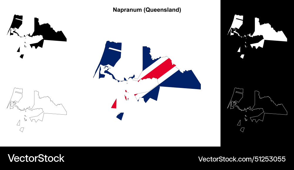 Napranum outline map Royalty Free Vector Image