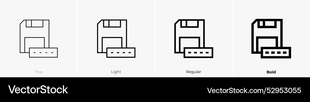 Password icon thin light regular and bold style Vector Image