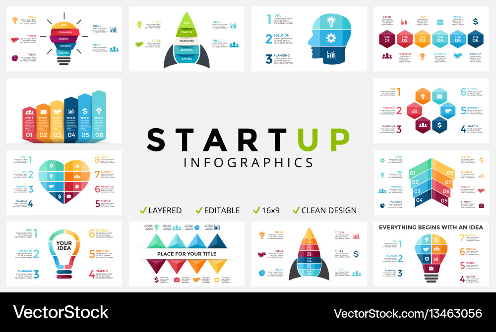 Circular Progress Infographic Royalty Free Vector Image