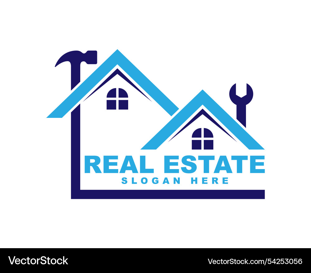 Construction home renovation and repair logo Vector Image