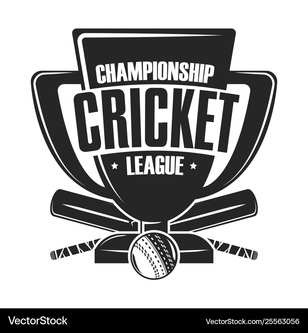 Cricket championship league Royalty Free Vector Image