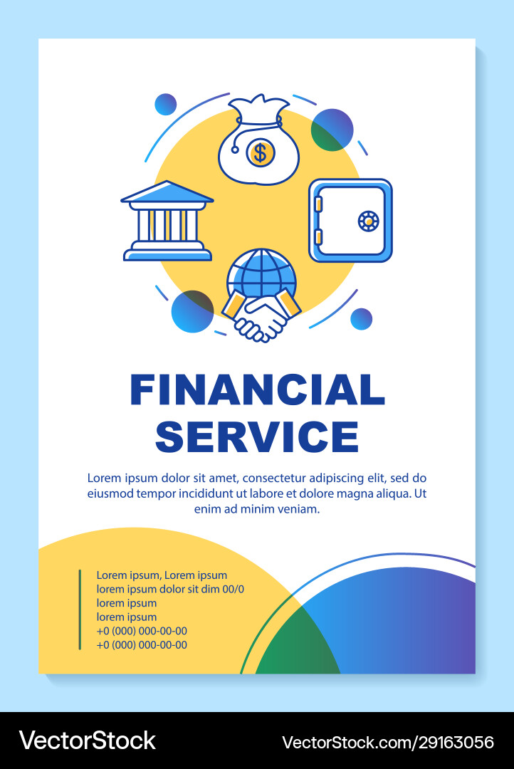 Financial service poster template layout Vector Image