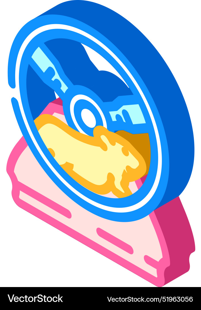 Hamster in wheel pet isometric icon Royalty Free Vector