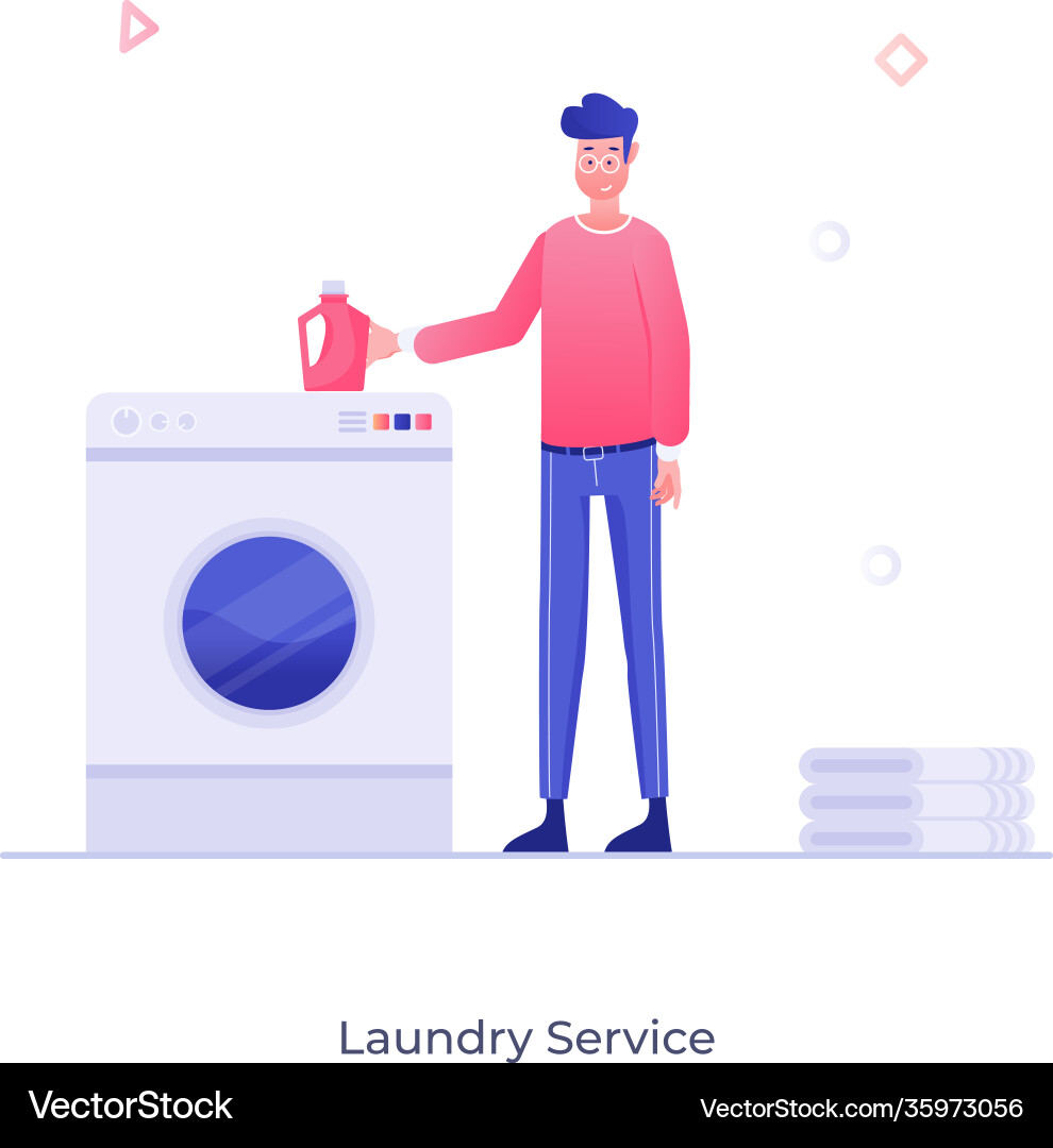 Laundry service Royalty Free Vector Image - VectorStock