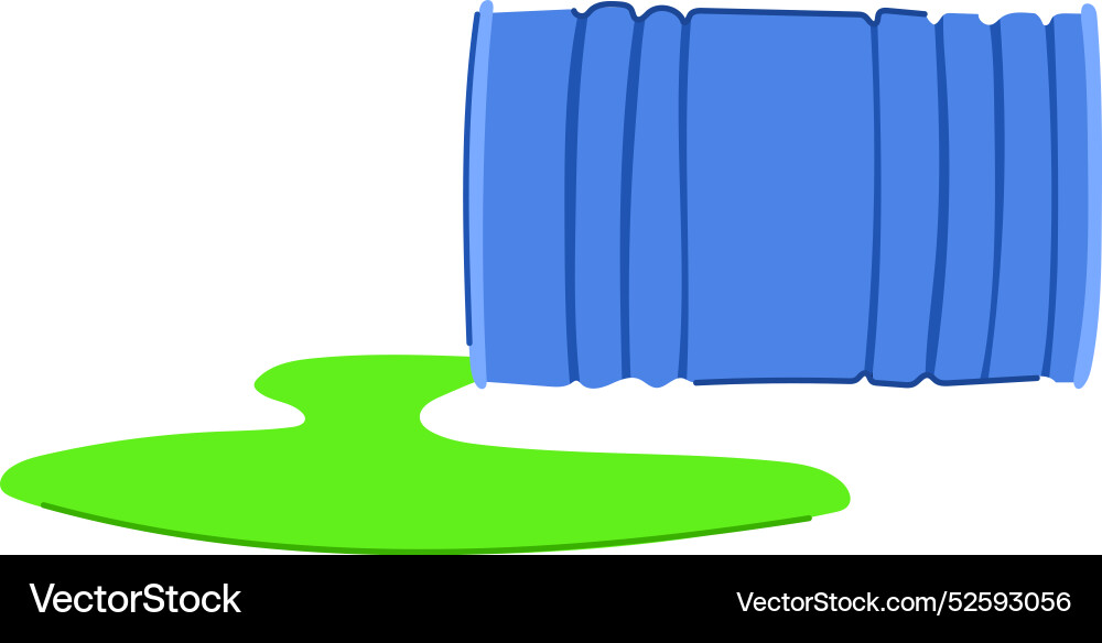 Leak chemical spill cartoon Royalty Free Vector Image