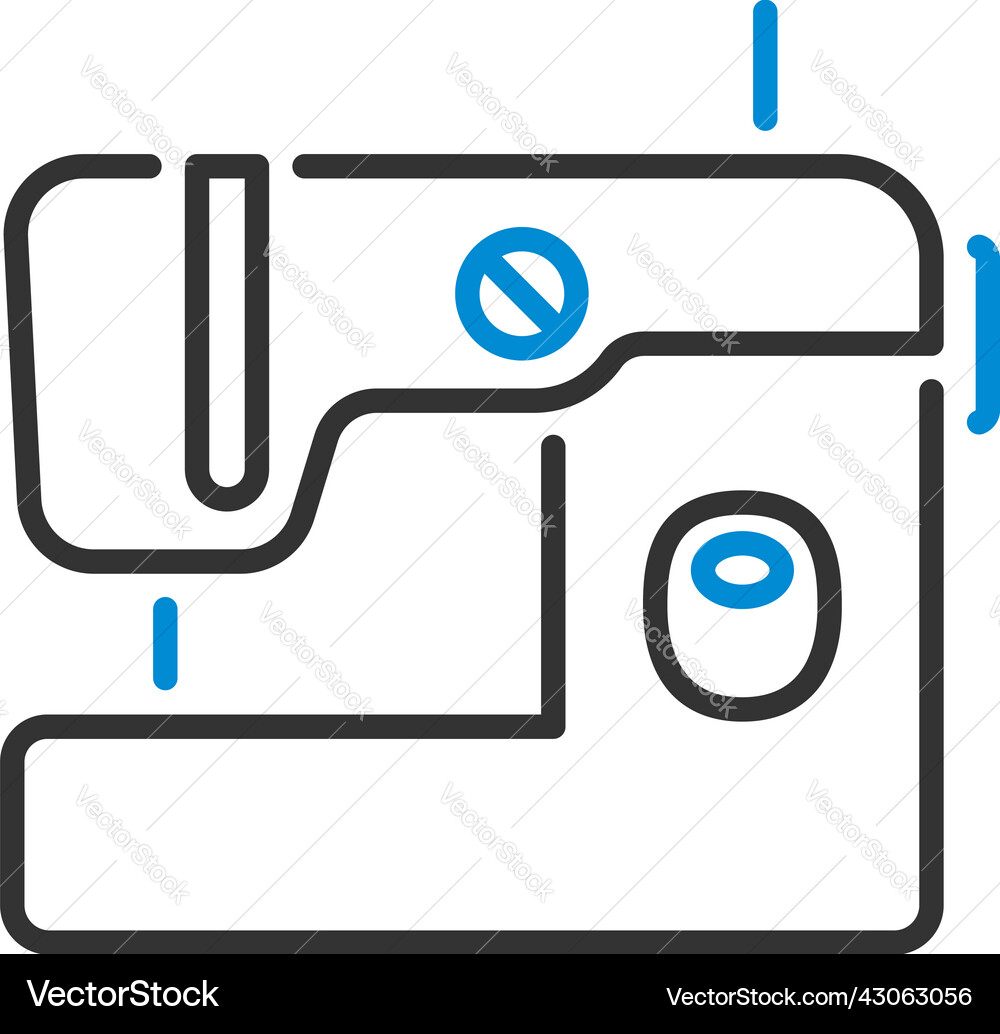 Modern sewing machine icon Royalty Free Vector Image