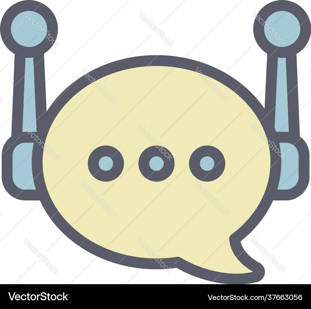 Review chatbot icon outline style Royalty Free Vector Image