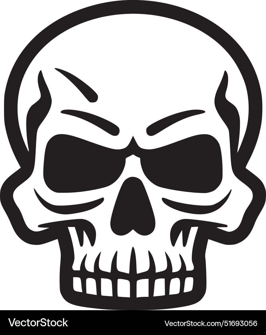 Skull - minimalist and simple silhouette Vector Image
