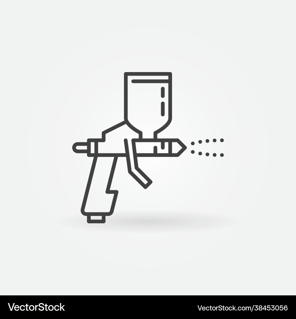 Spray paint gun outline concept minimal Royalty Free Vector