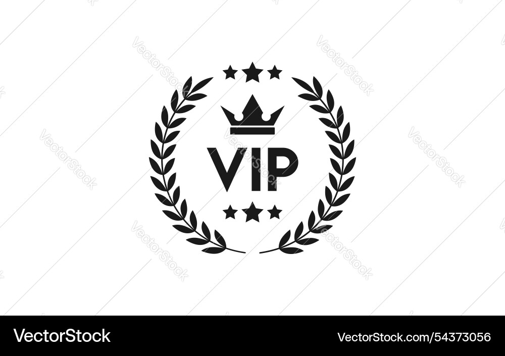 Vip badge icon isolated on white background Vector Image