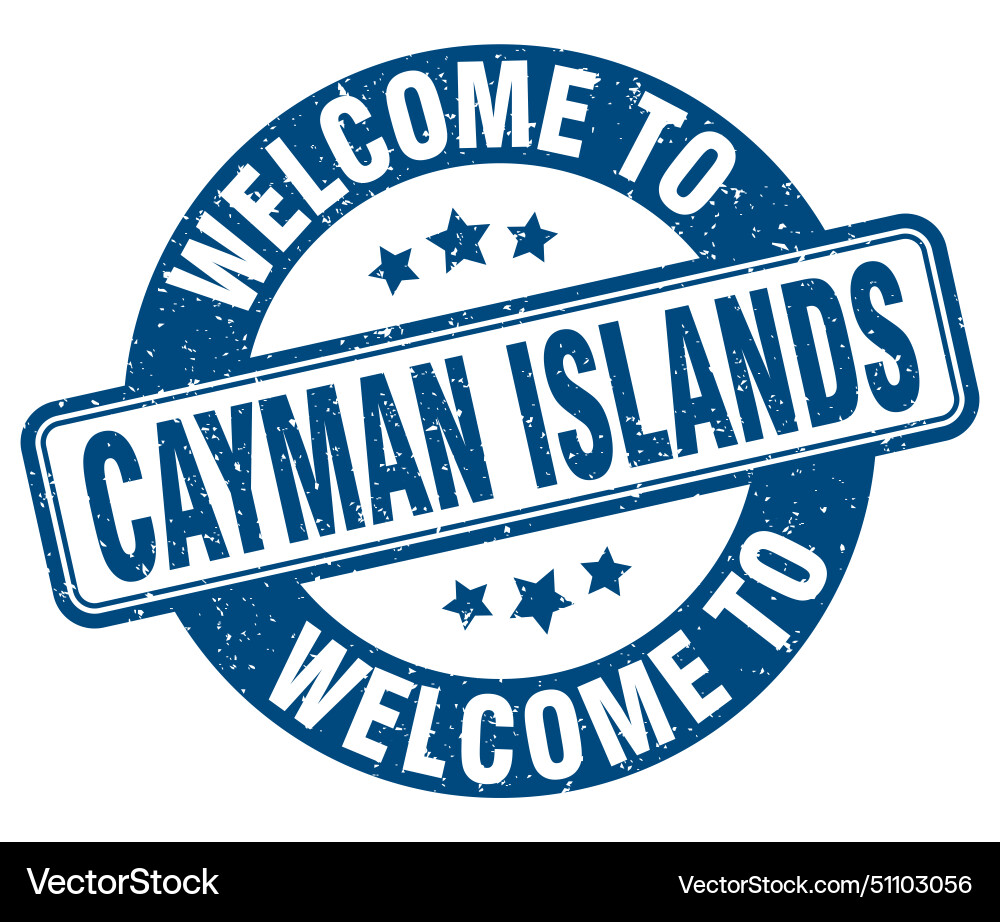 Welcome to cayman islands stamp Royalty Free Vector Image