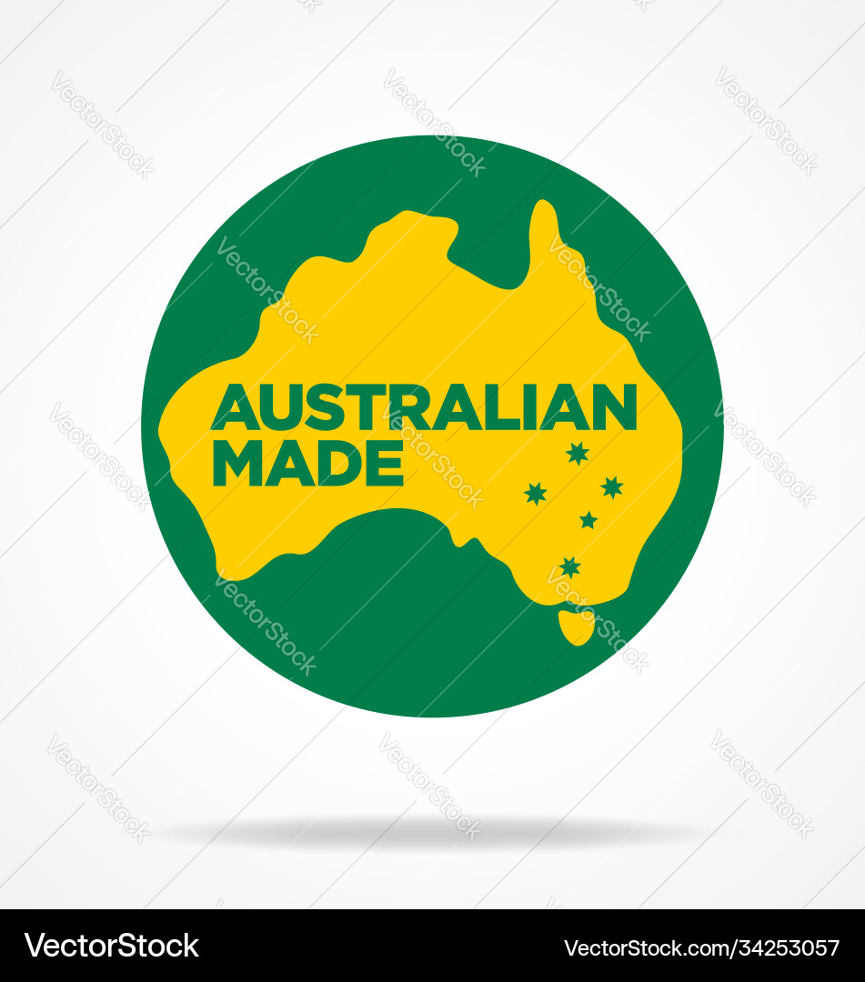 Australian Made Logo Royalty Free Vector Image