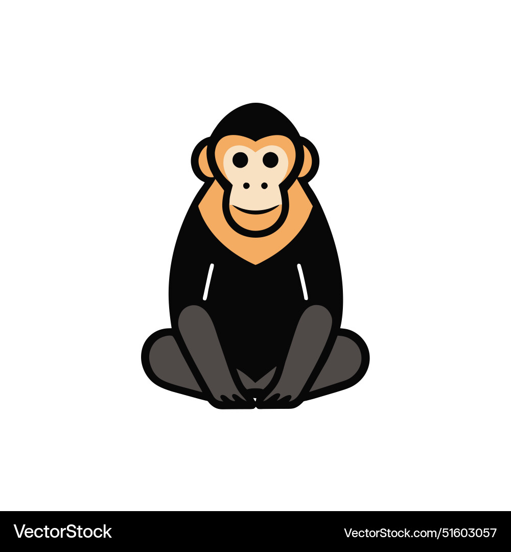 Baboon monkey lies icon Royalty Free Vector Image