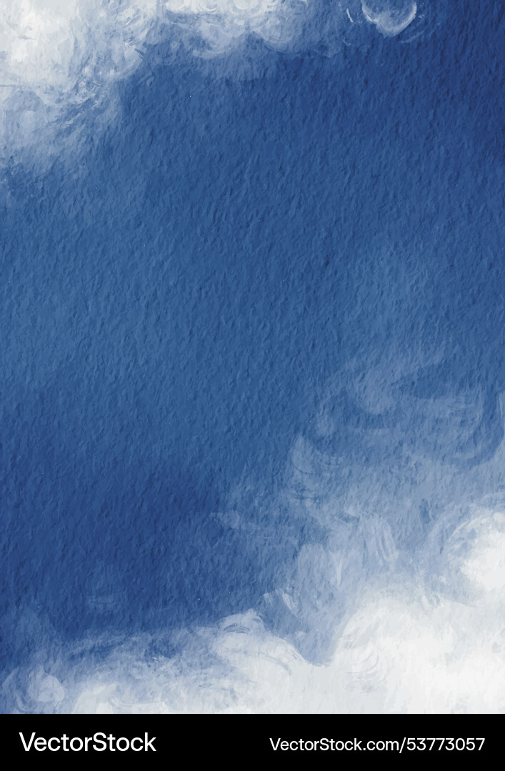 Blue sky with cloud watercolor on paper Royalty Free Vector