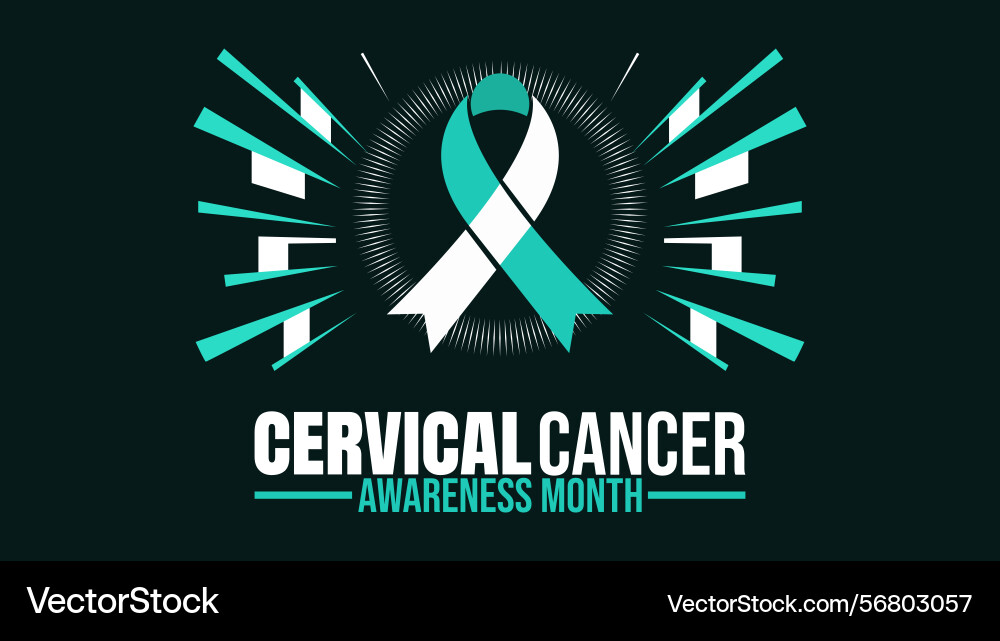 Cervical cancer awareness month design Royalty Free Vector