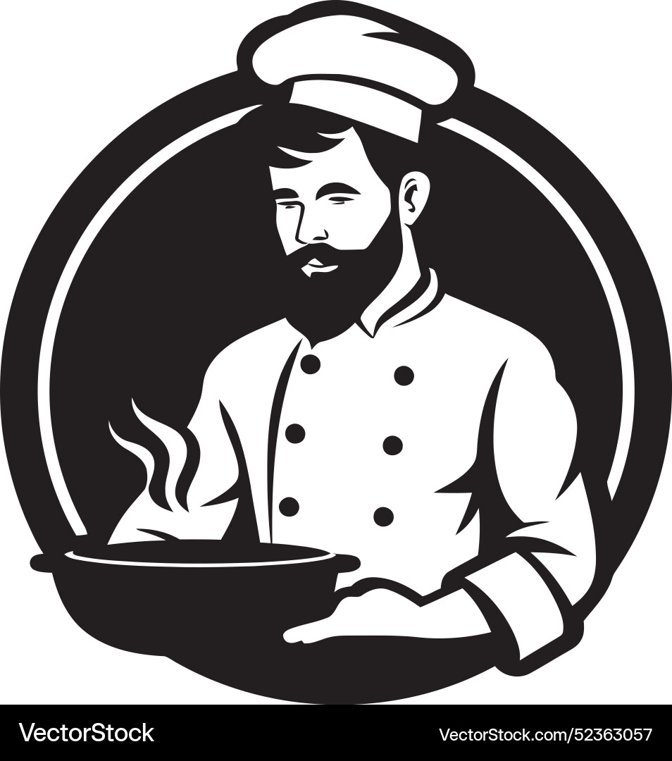 Chef symbol bundle head graphics Royalty Free Vector Image