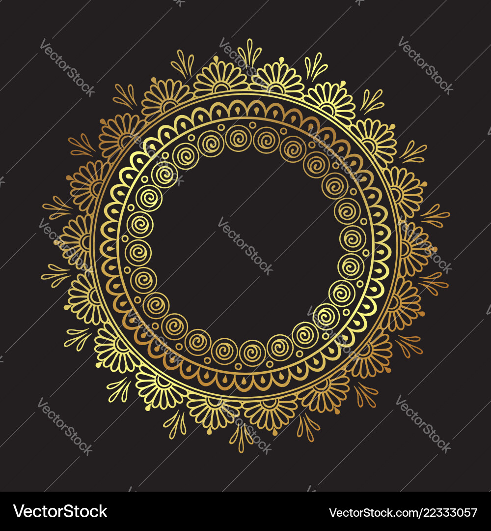 Gold Mandala Decorative Art – Royalty-Free Vector | VectorStock