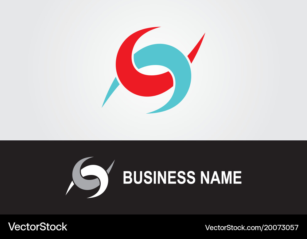 Letter s abstract connect company logo Royalty Free Vector