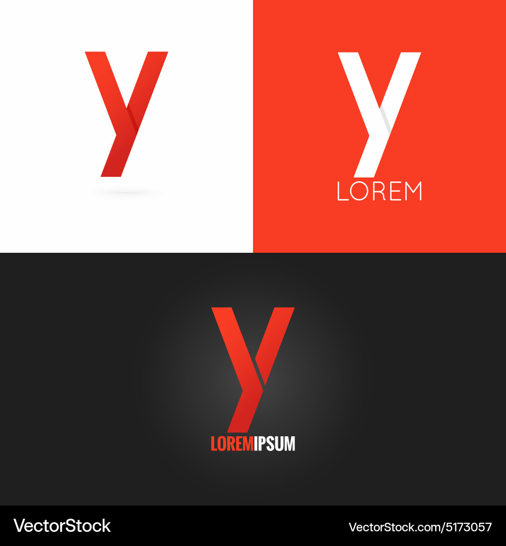 Letter y logo design icon set hintergrund Vektorbild