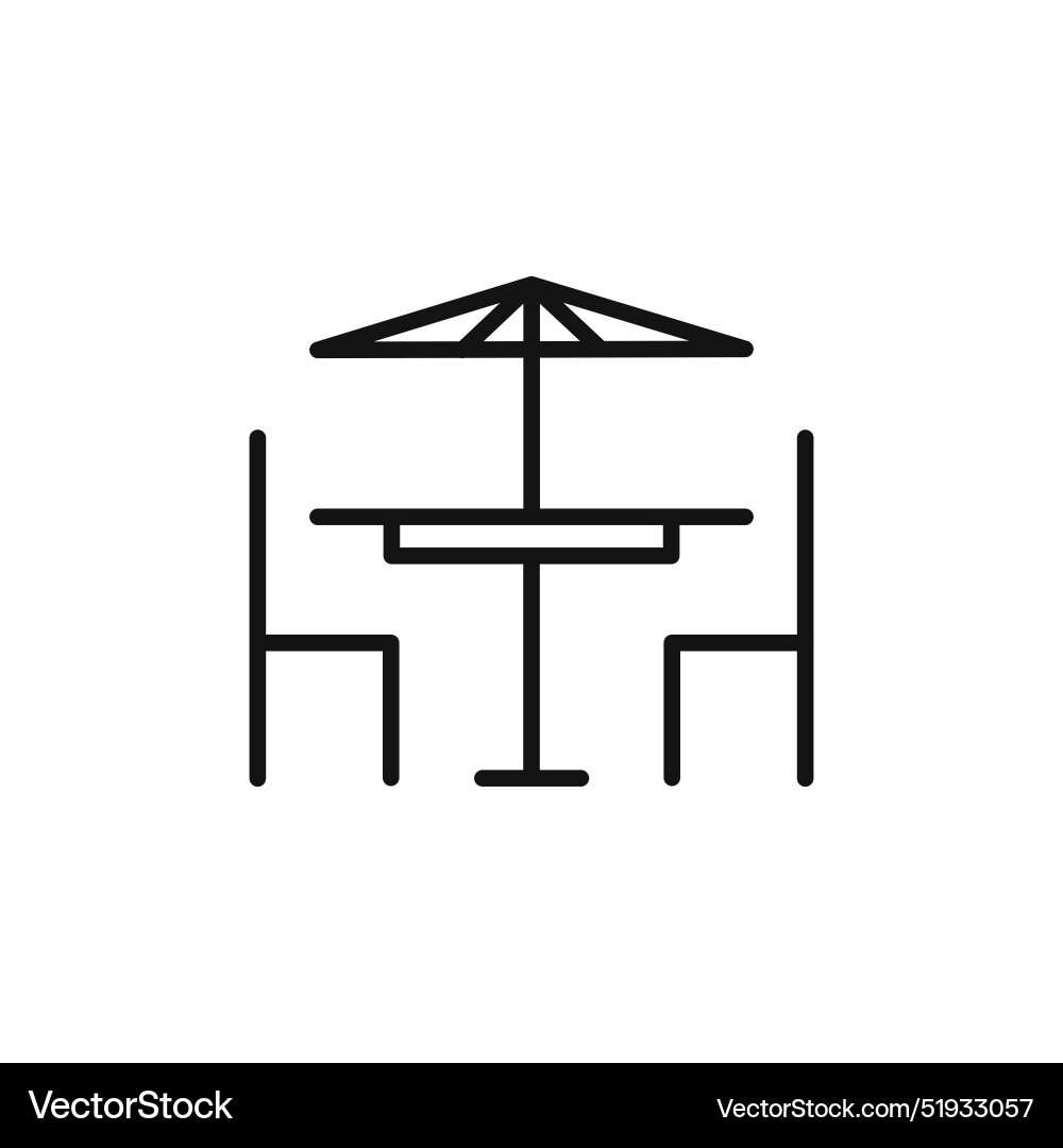 Outdoor Terrace Icon Collection Royalty Free Vector Image