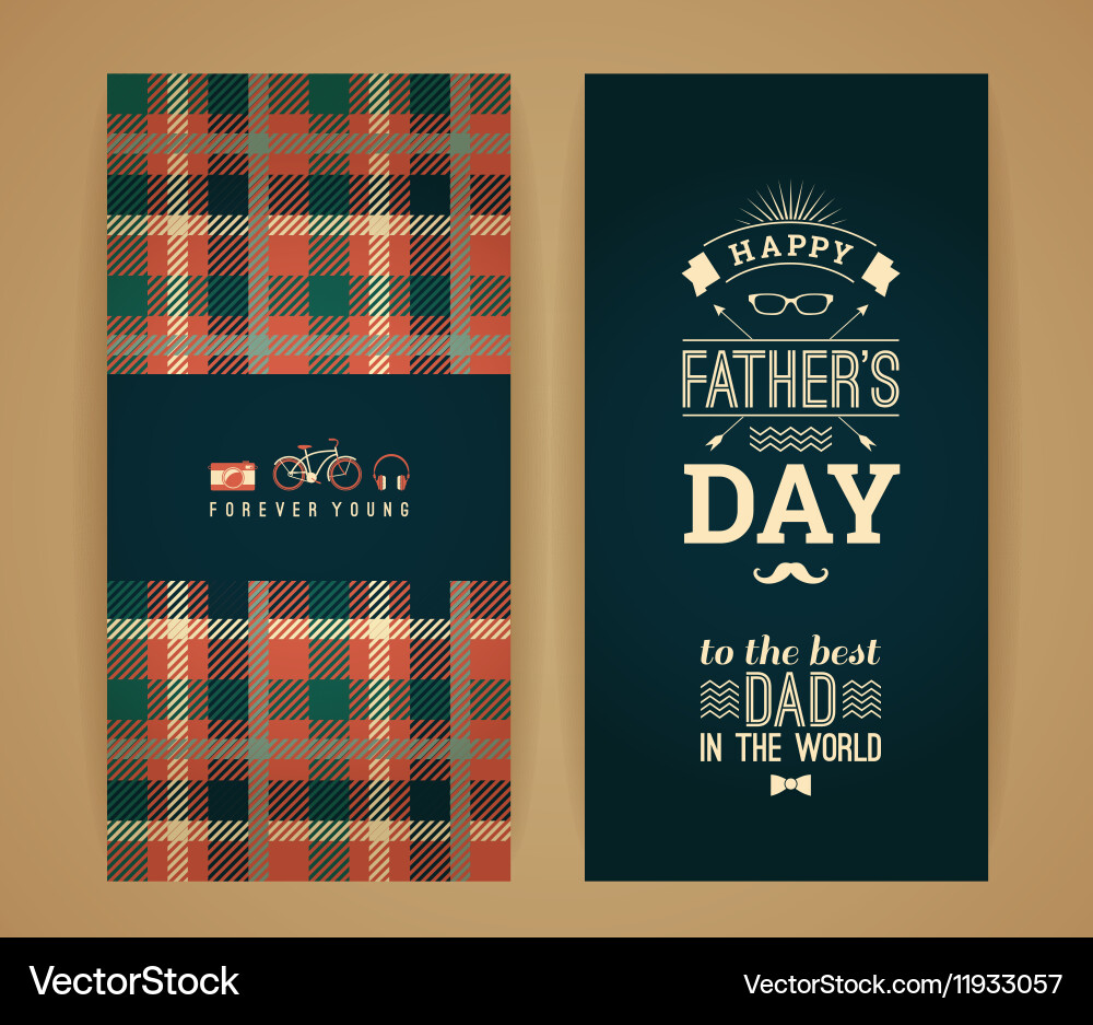 Retro Father's Day Card Royalty Free Vector Image
