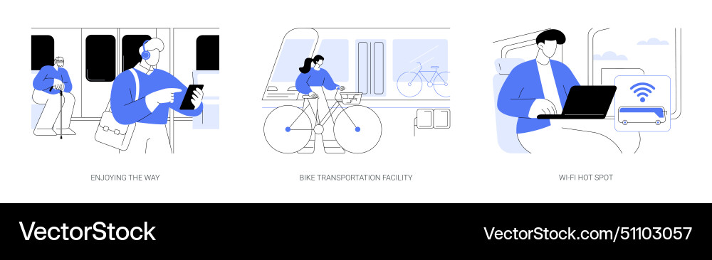 Smart public transport isolated cartoon Royalty Free Vector