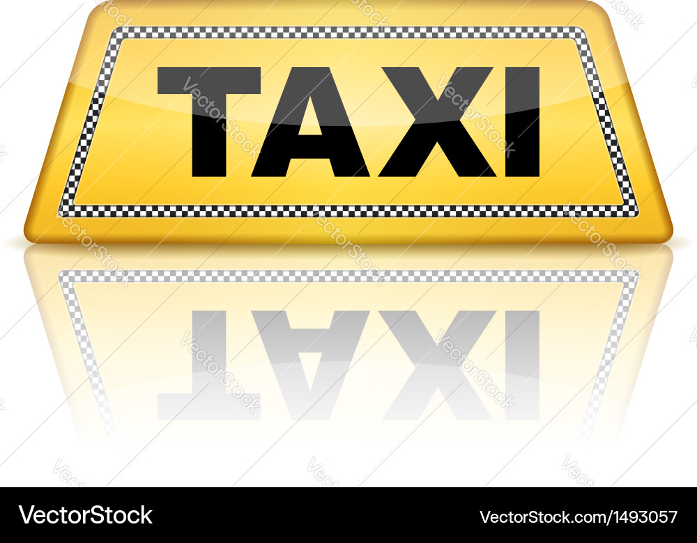 Taxi sign Royalty Free Vector Image - VectorStock