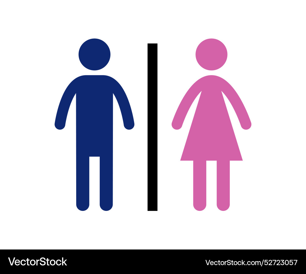 Toilet restroom sign element icon Royalty Free Vector Image
