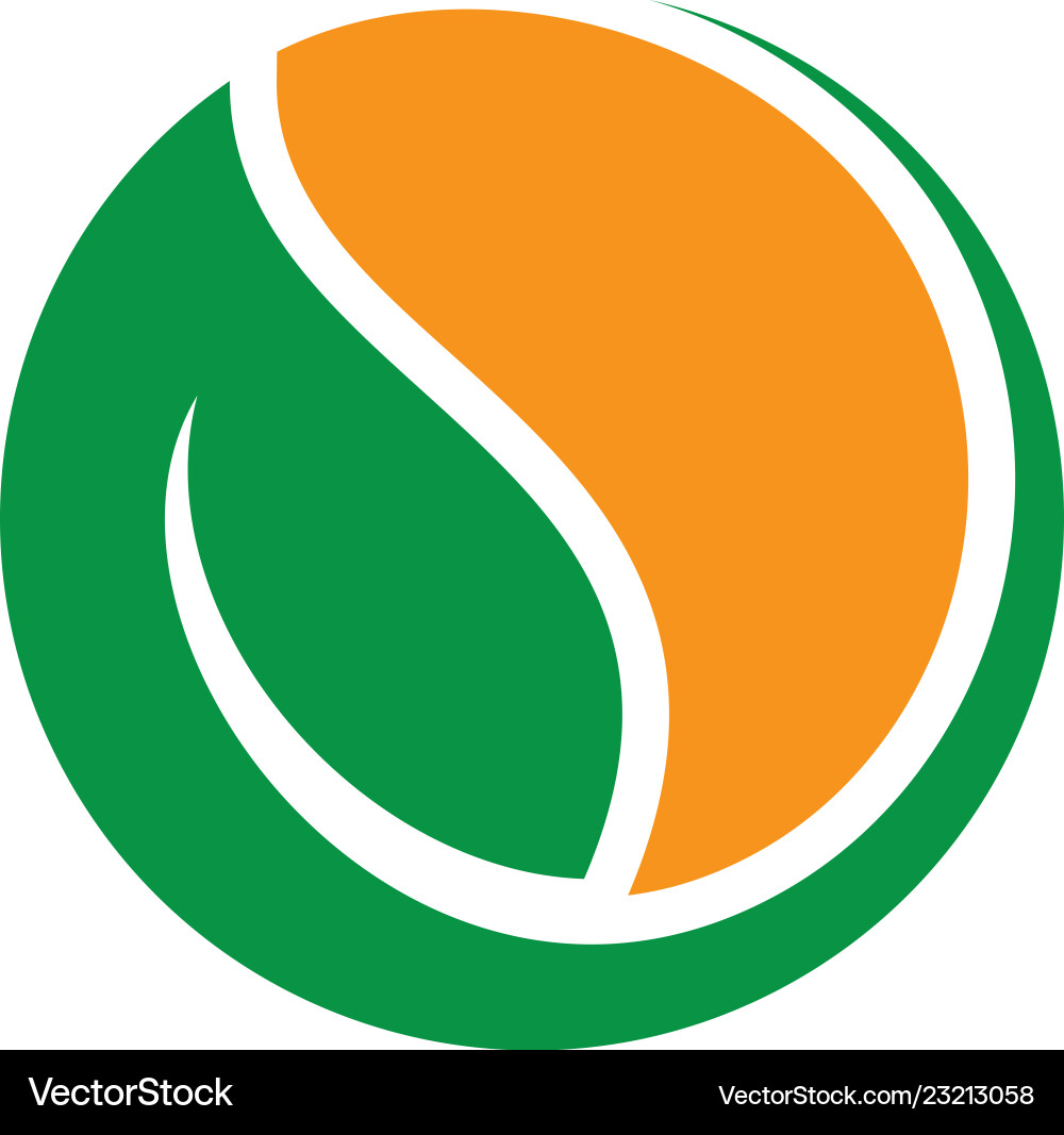 Circle leaf logo Royalty Free Vector Image - VectorStock