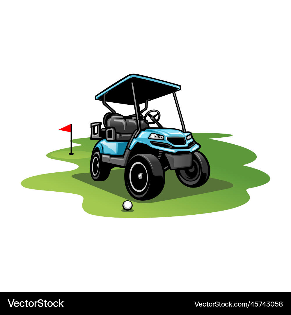 Golf cart art Royalty Free Vector Image - VectorStock
