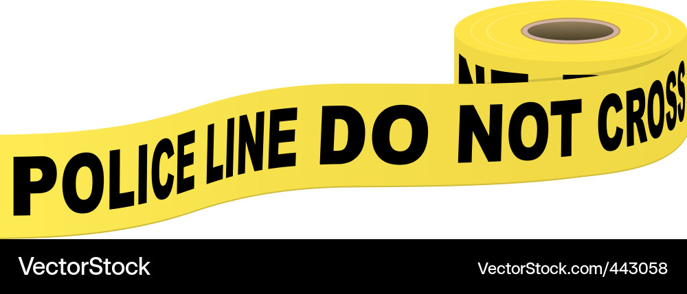 Police tape with text Royalty Free Vector Image