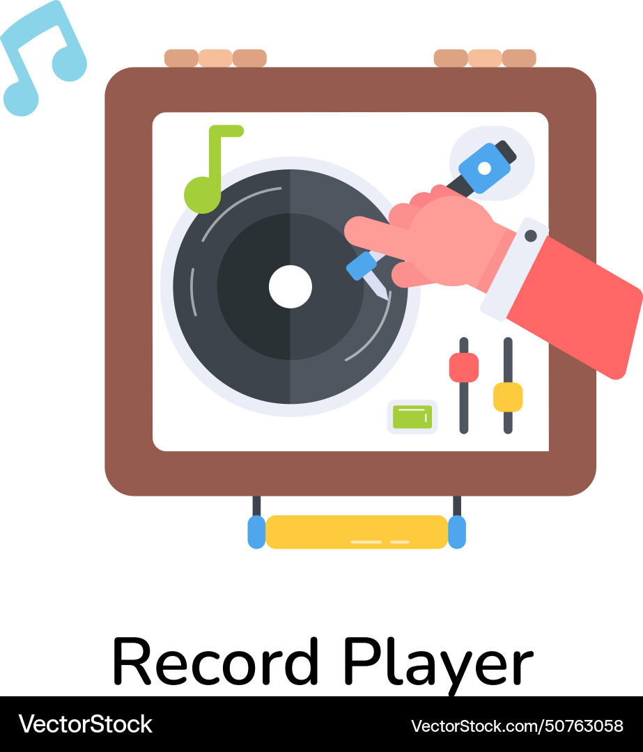Record player Royalty Free Vector Image - VectorStock
