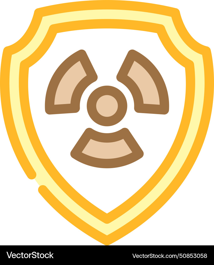 Security nuclear energy color icon Royalty Free Vector Image