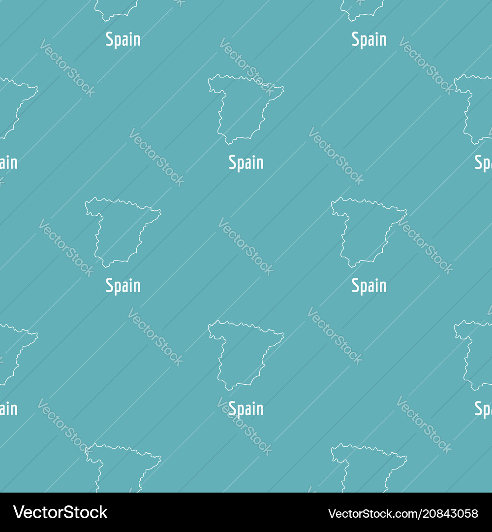 Spain map thin line simple Royalty Free Vector Image