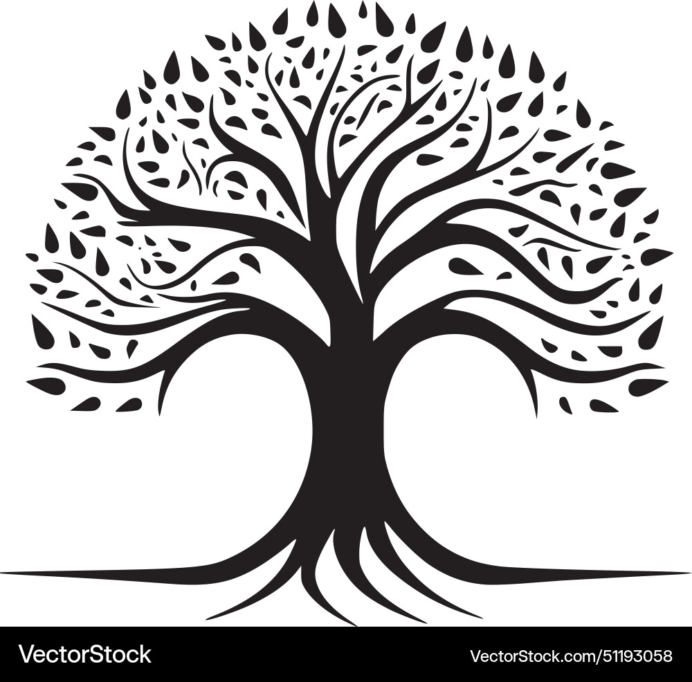 Tree - black and white isolated icon Royalty Free Vector
