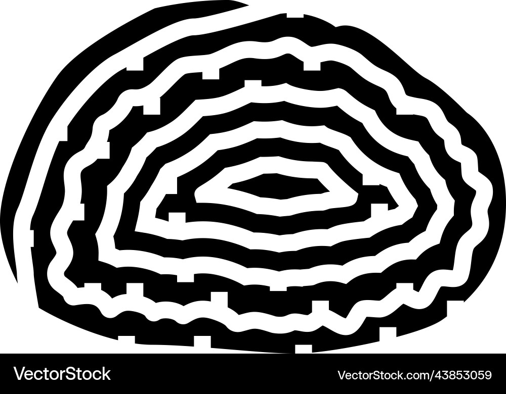 Agate Stone Rock Glyph Royalty Free Vector Image